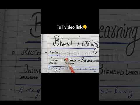 Blended learning/What is Blended learning /definition of blended learning #trending @Studywithsabhya