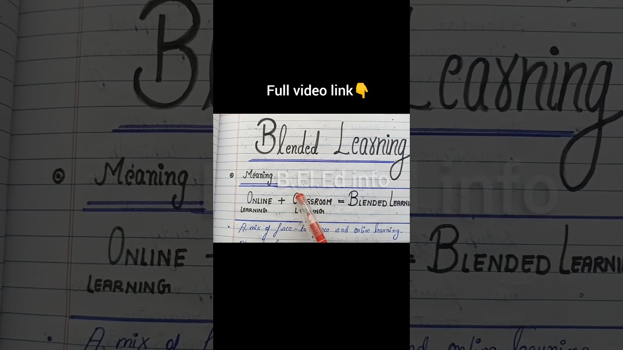Blended learning/What is Blended learning /definition of blended learning #trending @Studywithsabhya