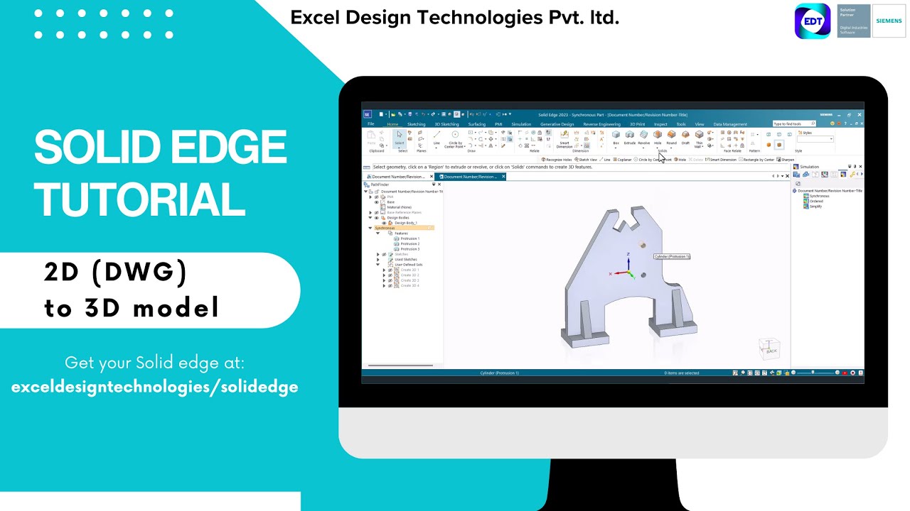From 2D to 3D: Creating a 3D Model in Solid Edge from a DWG Drawing | Excel Design Technologies