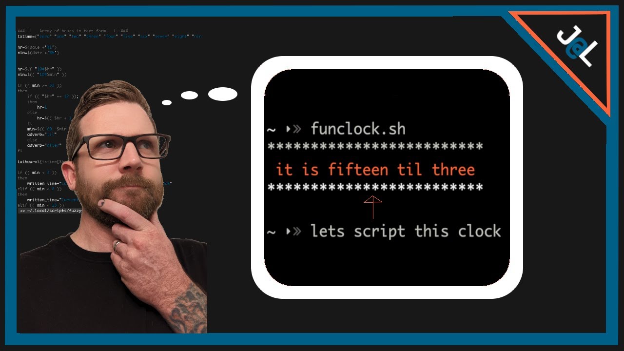 Bash script fuzzy clock