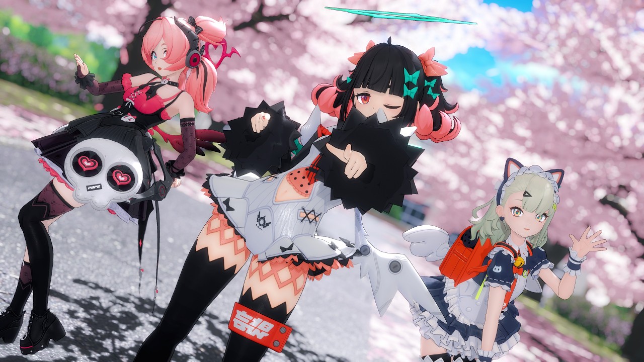 【Zenless Zone Zero MMD】Sunna, Aria, Nangong Yu | Pico Pico Tokyo (feat. Momo Mashiro)