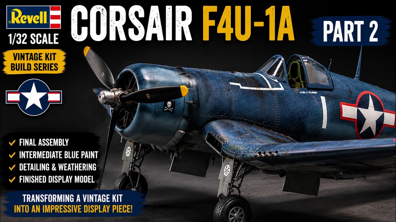 Revell F4U-1A Corsair 1/32  - Part 2 | Paint, Detail  & Kit Comparison
