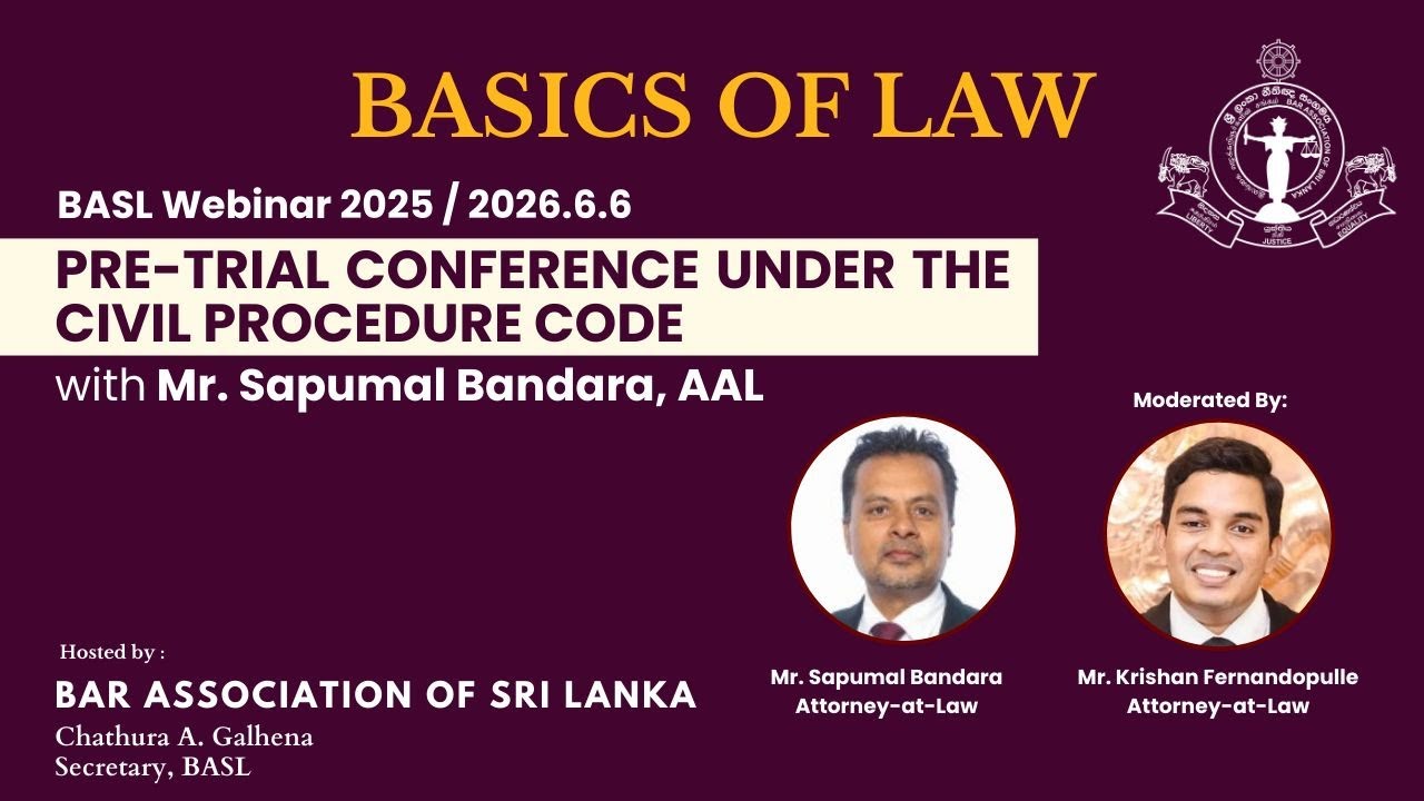 Basics of Law: Pre-Trial Conference under the Civil Procedure Code