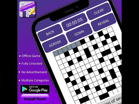 Crossword Puzzle - It Increase your knowledge base - App Warehouse - Install Now!