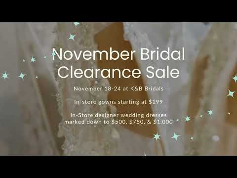 November Bridal Clearance Sale