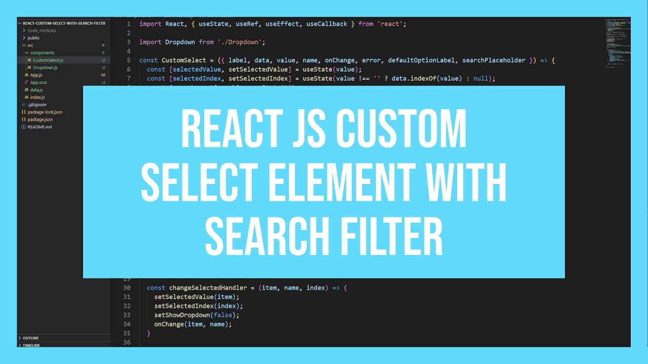 ReactJS custom select element with search filter
