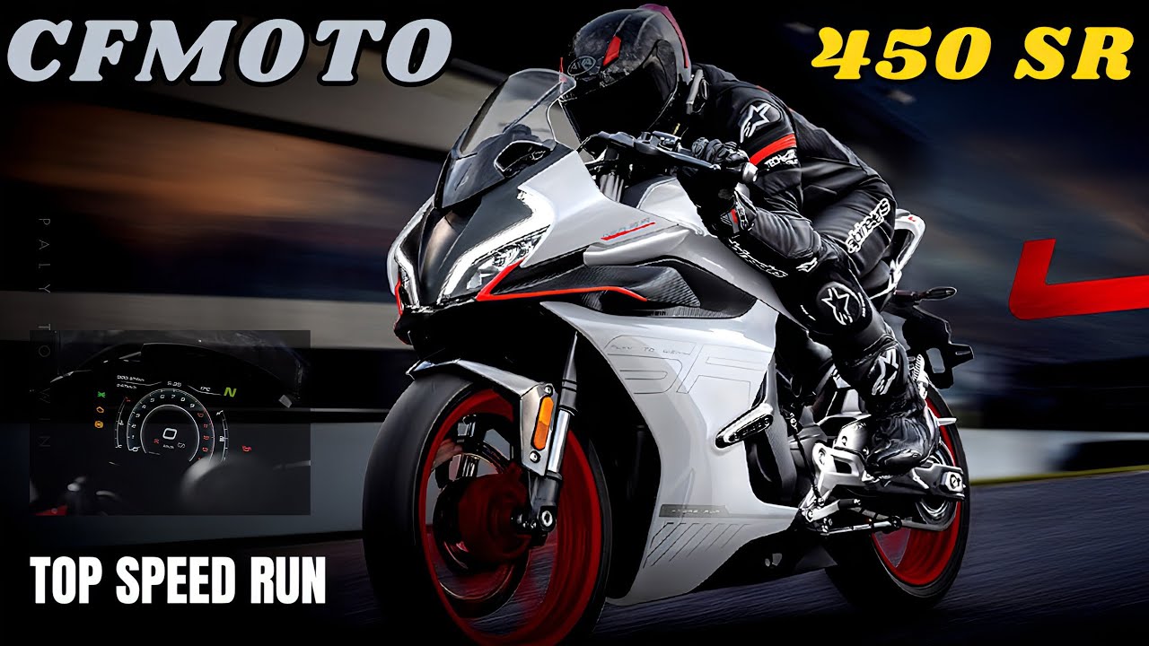 CF MOTO 450SR acceleration and top speed run