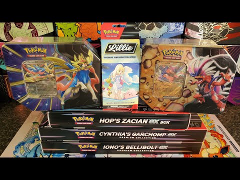 Pokemon Trainer Boxes featuring Lillie, Hop, Iono, and Cynthia and MORE!