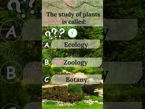 The study of plants is called | Ecology zoology Botany | General knowledge | Learning things #quiz