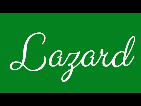 Learn how to Write the Name Lazard Signature Style in Cursive Writing
