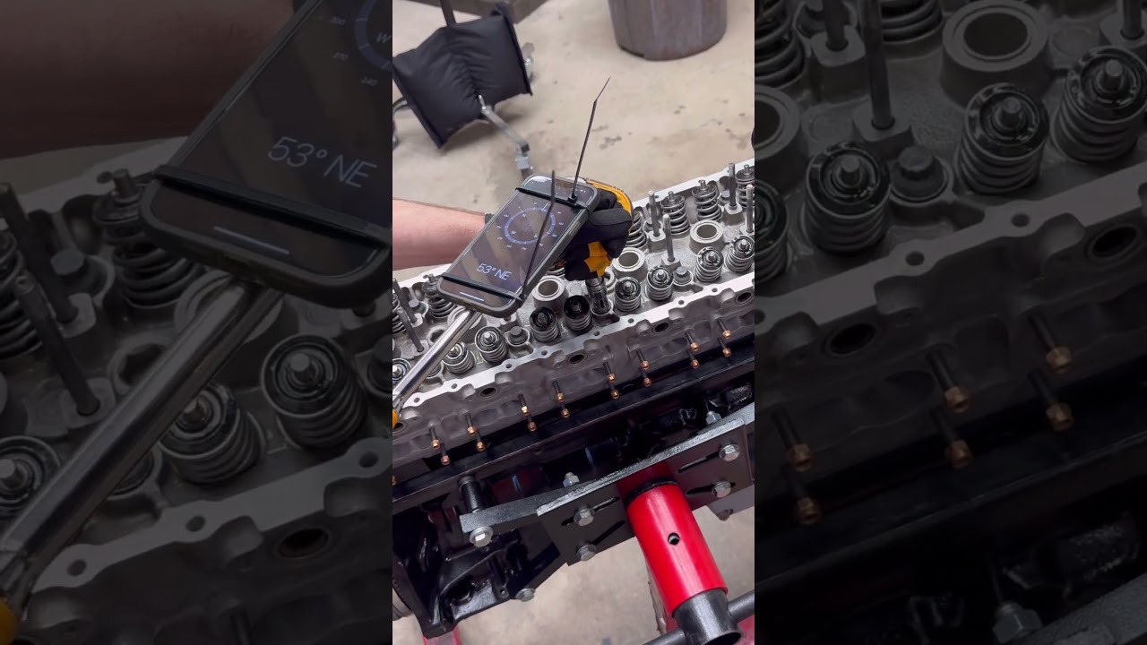 How to tighten cylinder head bolts with a torque angle gauge #cars #diy #automotive