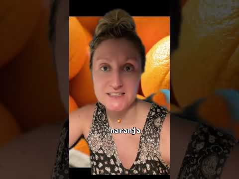 How to say “orange” in #spanish #spanishlessons #spanishwords #spanishvocab #learnspanish