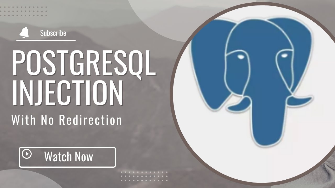 PostgreSQL Injection With No Redirection