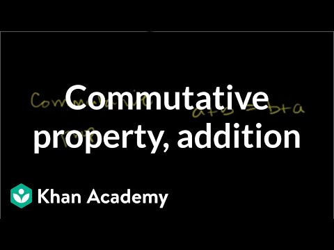 Commutative property for addition | Arithmetic properties | Pre-Algebra | Khan Academy