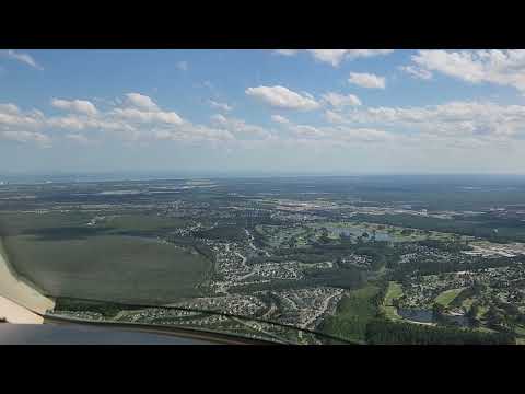 Bombardier Challenger 350 Jet landing Myrtle Beach (MYR) Runway 18 (PEL)