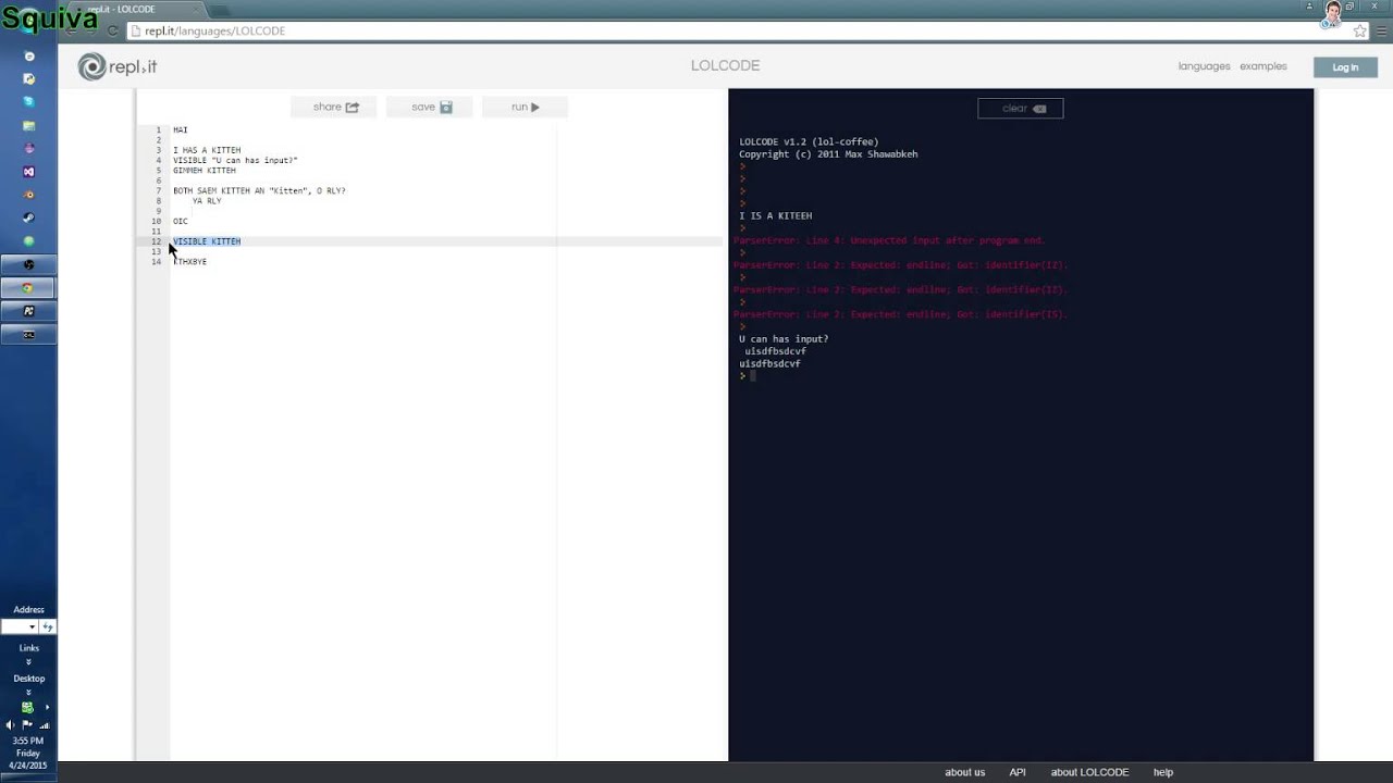 Esoteric languages 101 - Lolcode