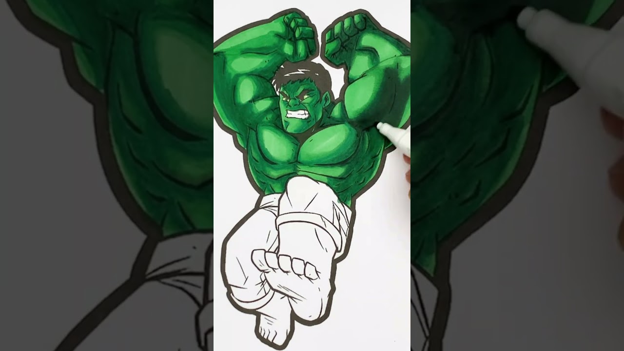 Hulk Coloring Page - Memory #short #shorts