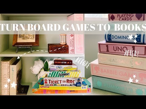Turn Board Games to Display Books | Board Game Storage 🎲🃏