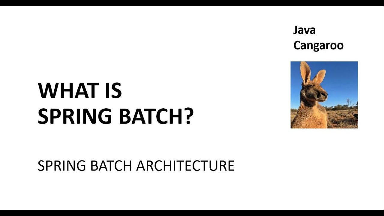 SpringBatch Tutorial  | Get the whole picture in five minutes