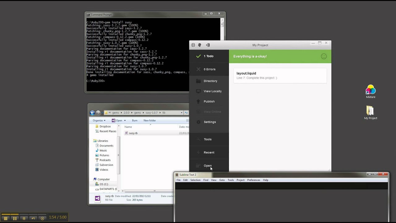 Windows Demonstration Installing Compass Plugin