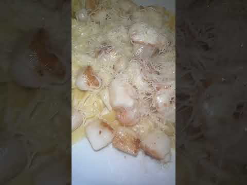 Olive Garden | Shrimp & Scallops Alfredo 🍝🔥 #olivegarden #alfredo #shrimp #scallops #fyp #pasta