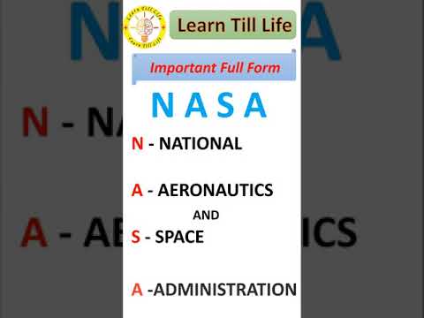 NASA | full form of NASA | Learn Till Life #shorts #nasa #fullform