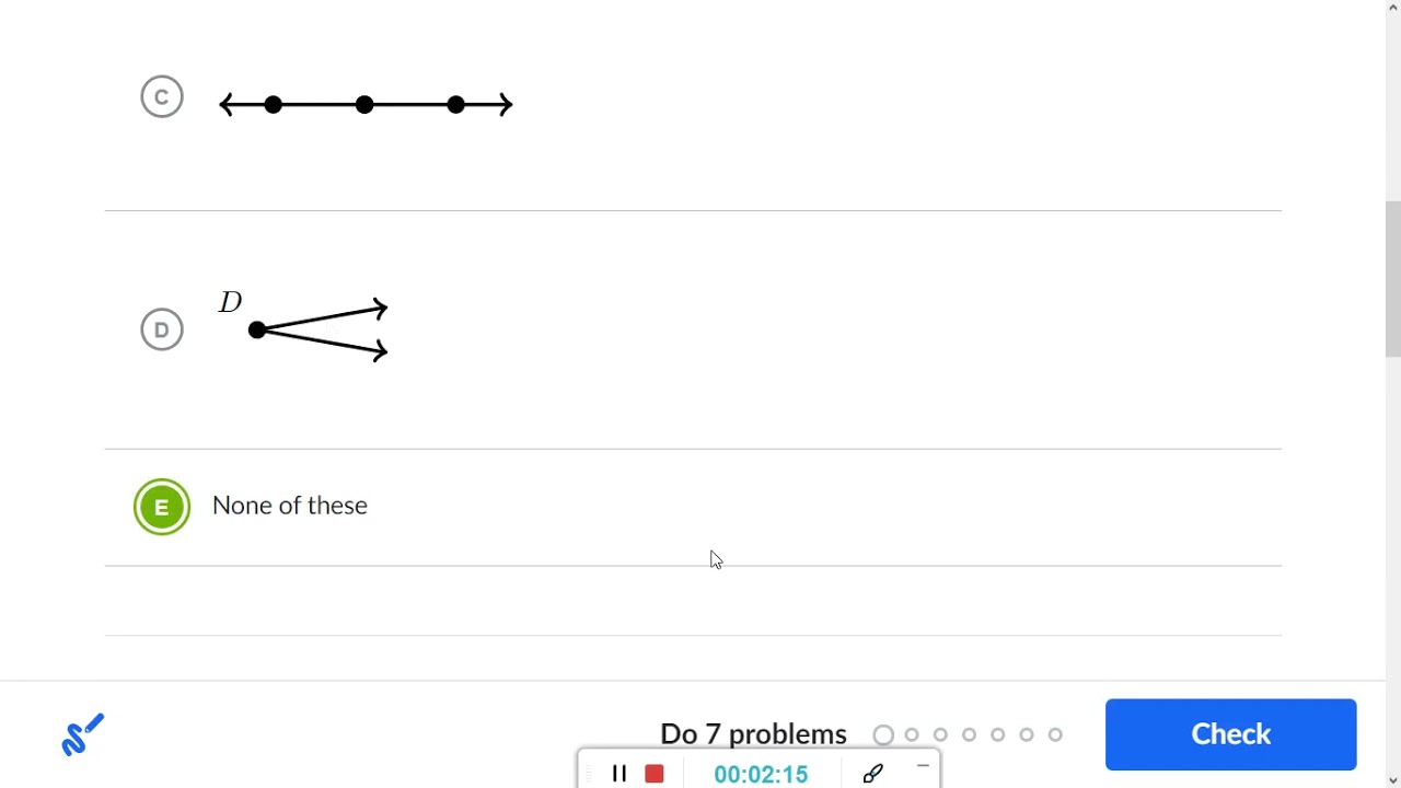 Identify points, lines, line segments, rays, and angles : Khan Academy