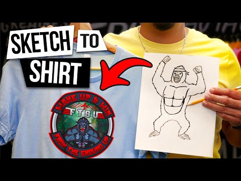 How To EASILY Turn A Drawing Into A T Shirt Design