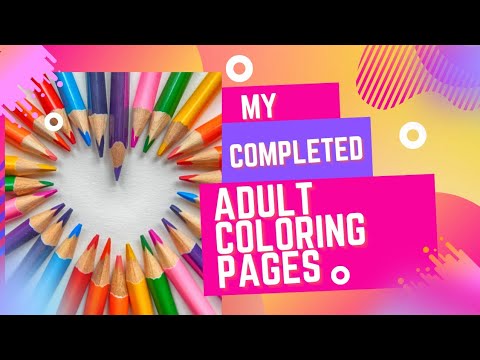 A Coloring Slump? | My Completed Adult Coloring Pages ~ October - December #coloring #coloringpages
