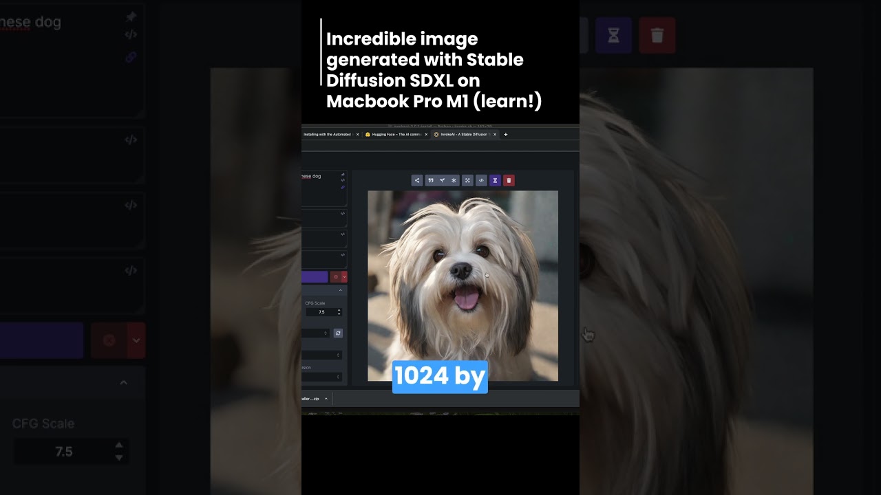 INCREDIBLE quality image with SDXL 1.0 on Mac #shorts #short
