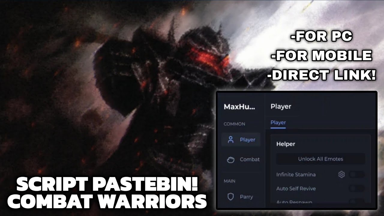 [New]⚔️Combat Warriors Script AutoParry, Aimbot, AutoUse Skills, Reach Hitbox, AutoPlay More💥