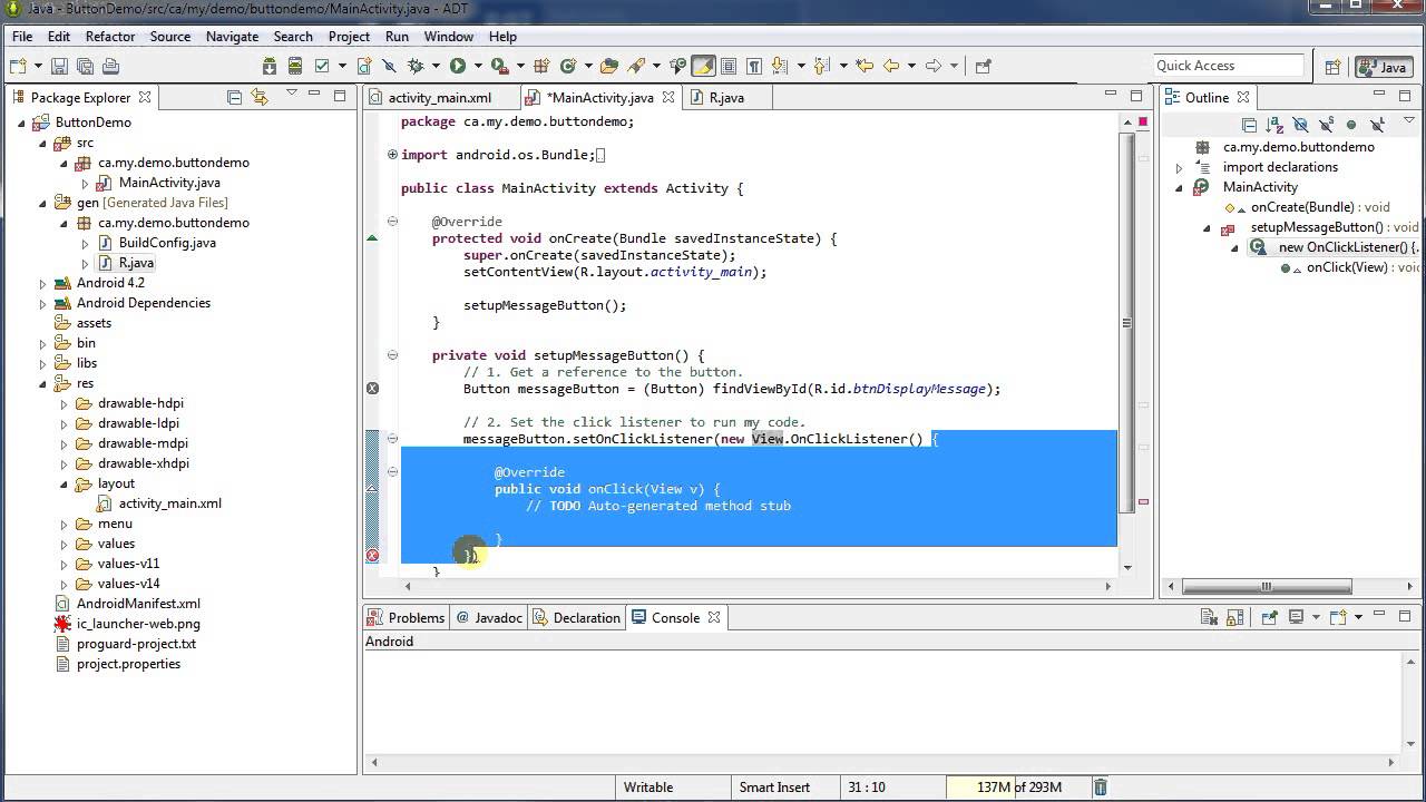 Button Tutorial: Android Programming