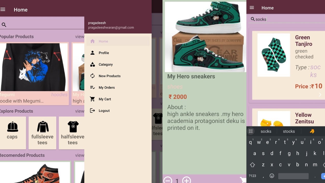 Ecommerce Mobile Application (Android Studio) Java , Xml , Firebase