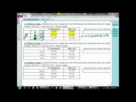 Review- #12 Calculating Atomic Weight