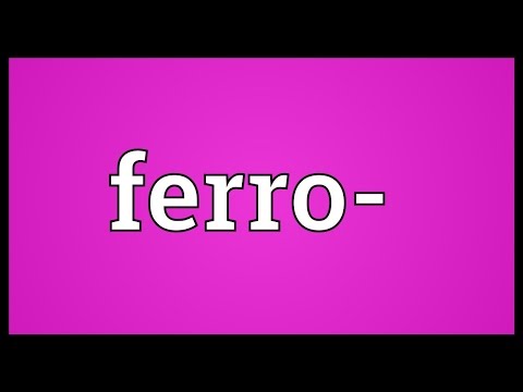 Ferro- Meaning