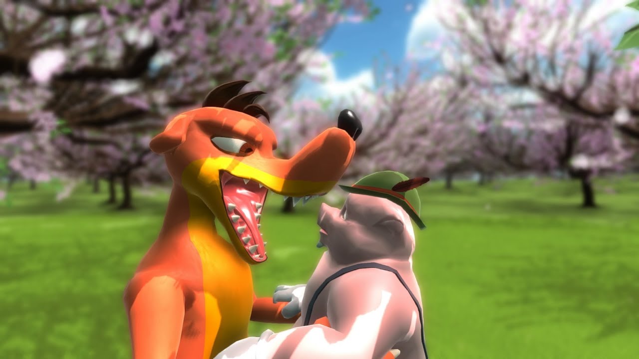 Byron the Weasel eats Ernst the Pig