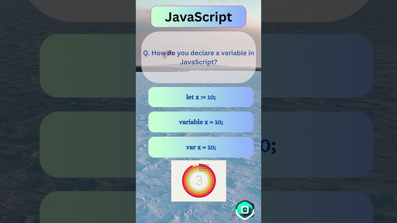 Quick Tip!| JavaScript Quiz-2: How Do You Declare a Variable? Test Your Skills with CodeCraft_AI!
