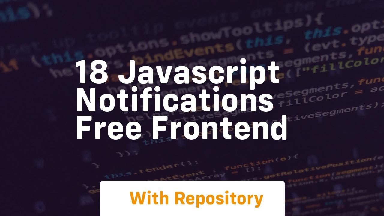 18 javascript notifications free frontend
