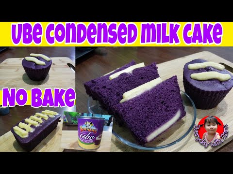 (NO BAKE) UBE CONDENSED MILK CAKE. NEGOSYO RECIPE.