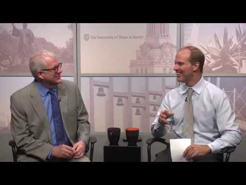 Professor Daron Shaw discusses the news media with Texas Tribune Executive Editor Ross Ramsey