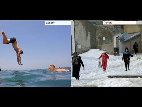 Weather Events 2019 - Snow & Heat (Tunisia & Australia) - BBC News - 26th January 2019