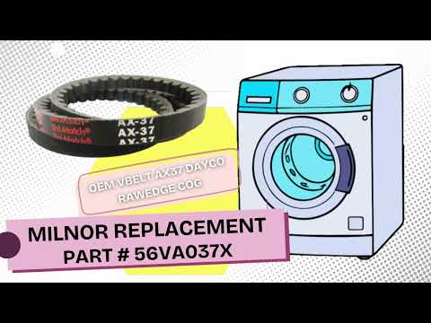 Milnor #56VA037X - VBELT AX37 DAYCO RAWEDGE COG