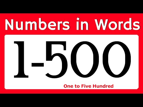 1 to 500 Number Names | Numbers in Words 1 to 500 in English