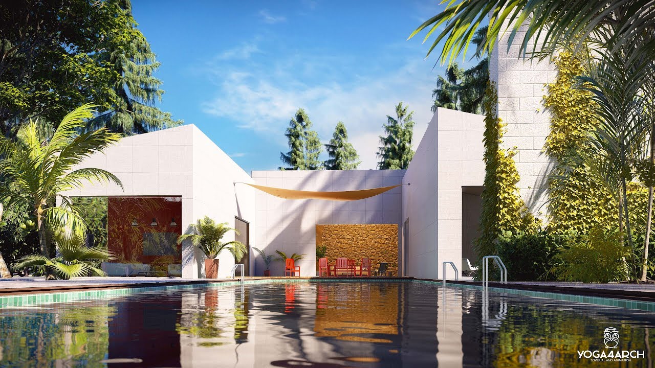 LUMION 9 RENDERING TUTORIALS #13 POOL HOUSE