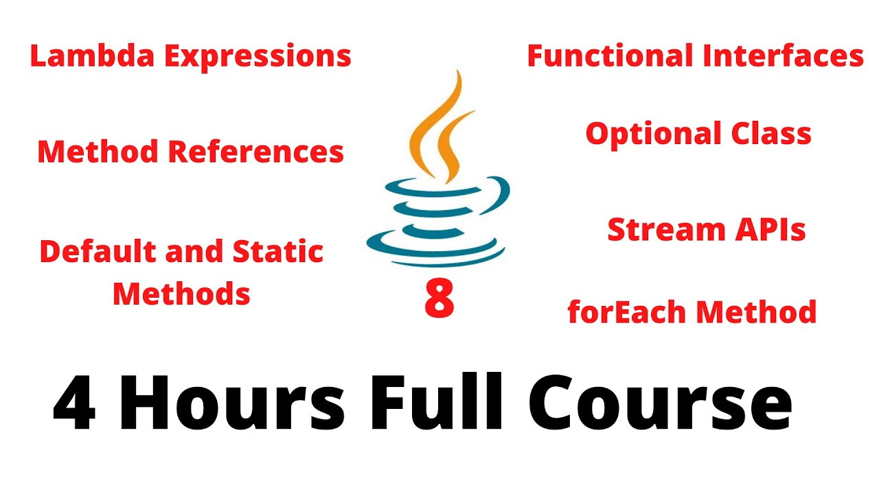 Java 8 Tutorial  | Functional Programming in Java | Java 8 Features in One Video | 4 Hours Course 🔥
