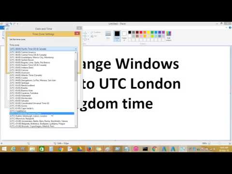 How to change Windows time zone to UTC London united Kingdom time