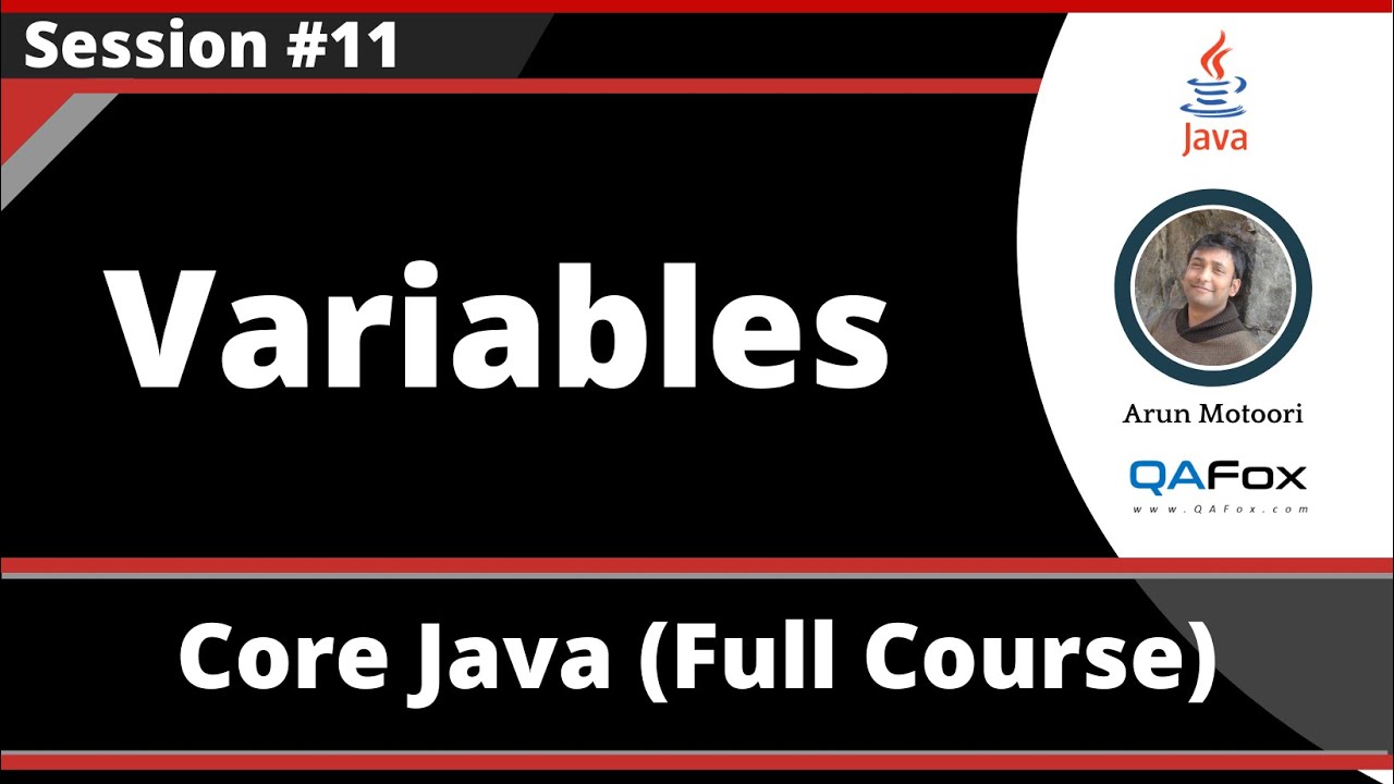 Core Java - Part 11 - Variables