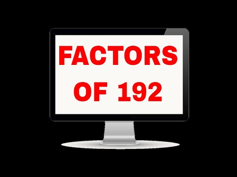 Factors of 192