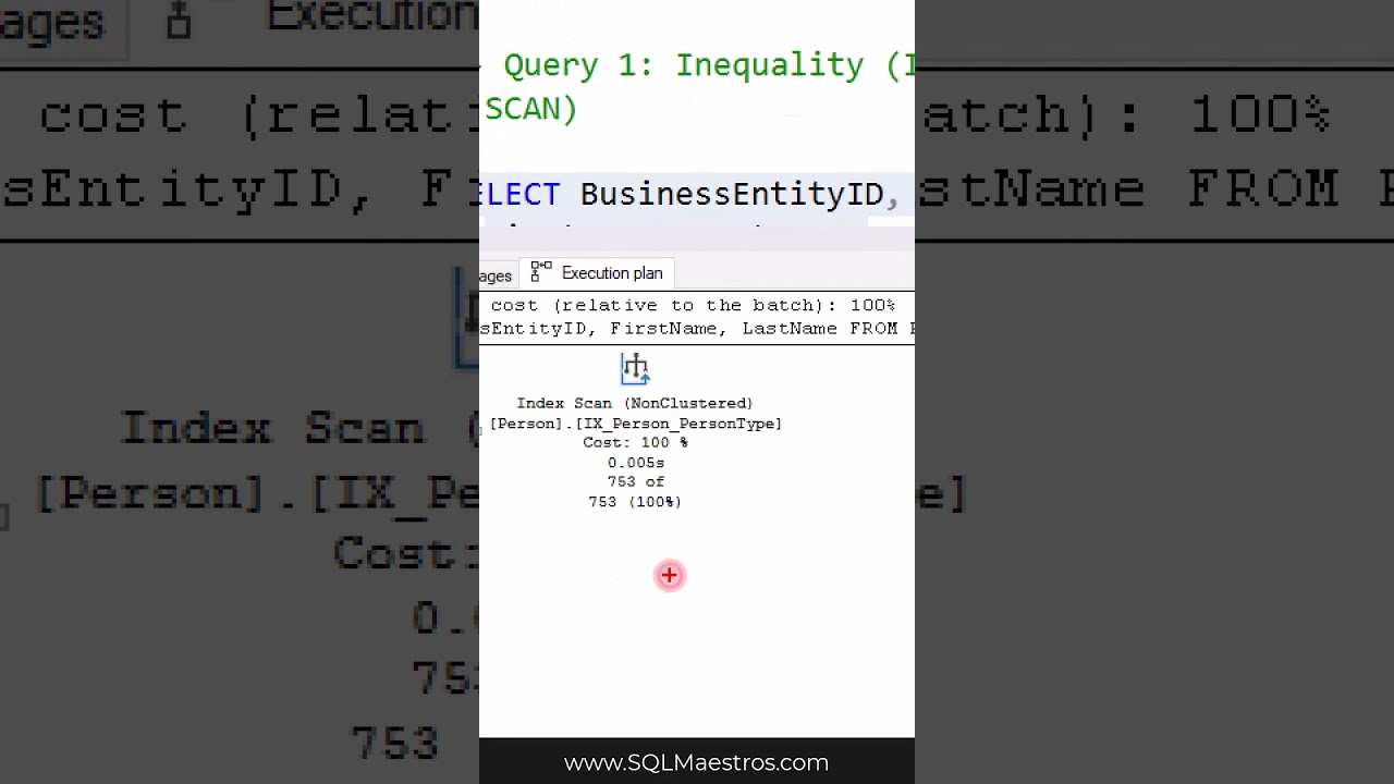INEQUALITY with SCAN vs EQUALITY with SEEK - SQL Server Training, SQL Server Video Courses, SQL ...