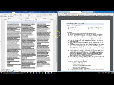 Word 2016 Combat Cyber Crime Newsletter